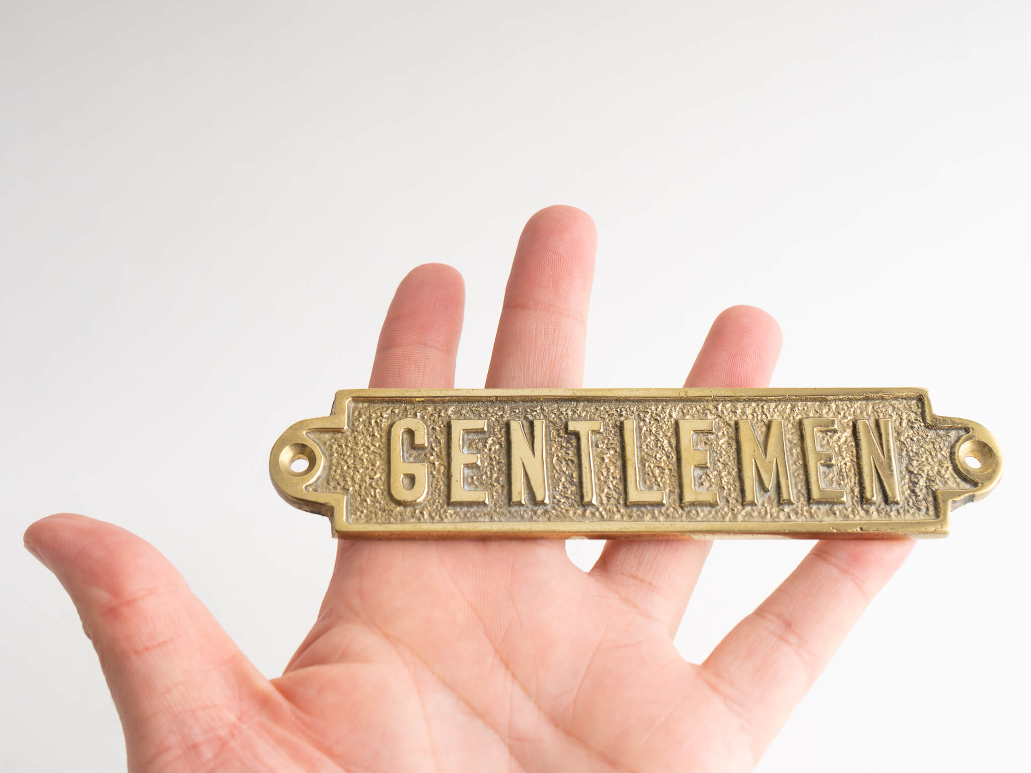 Vintage Brass Gentlemen Wall Sign – The Vintage Advisor