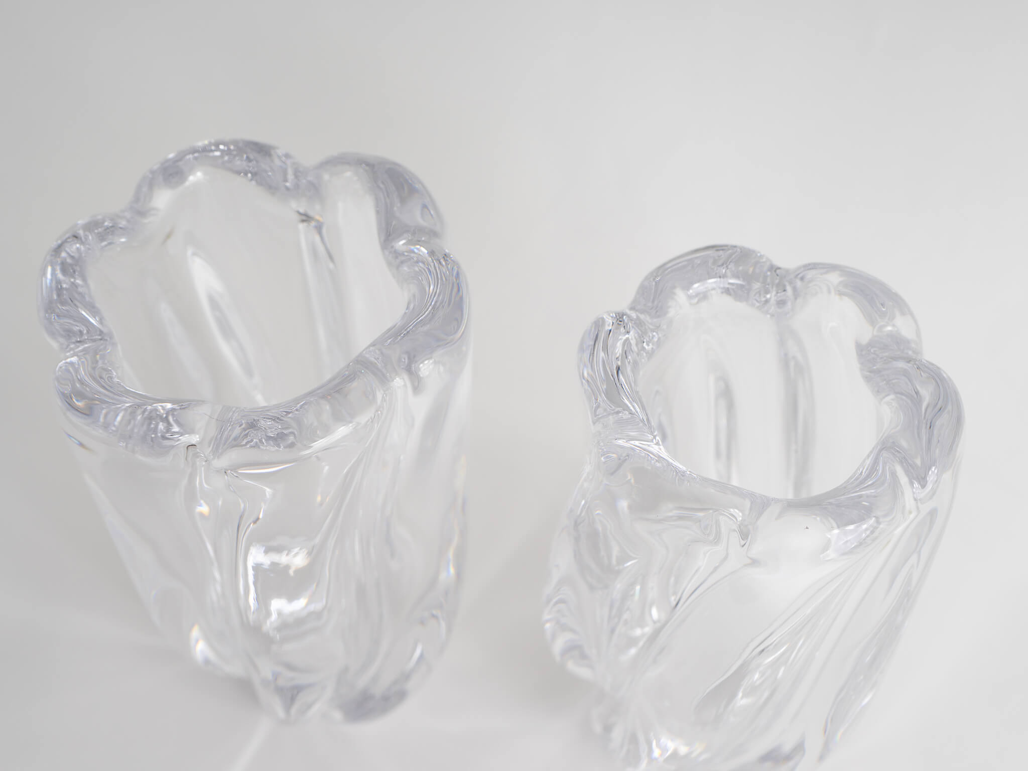 Vintage Orrefors Crystal Waterfall Vase by Edvin Ohrstrom - A Pair ...
